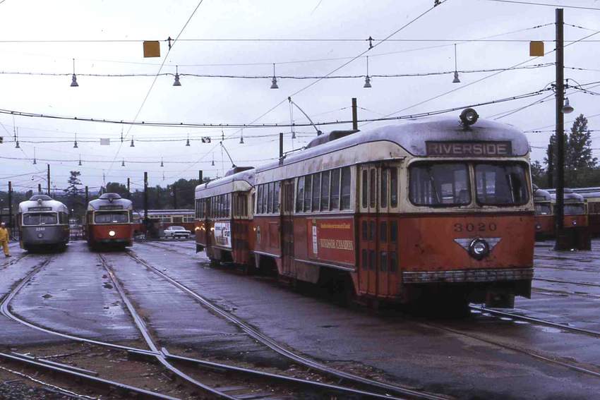 PCC 3020 @ Riverside 6_1970.: The CityRails Transit Photo Archive