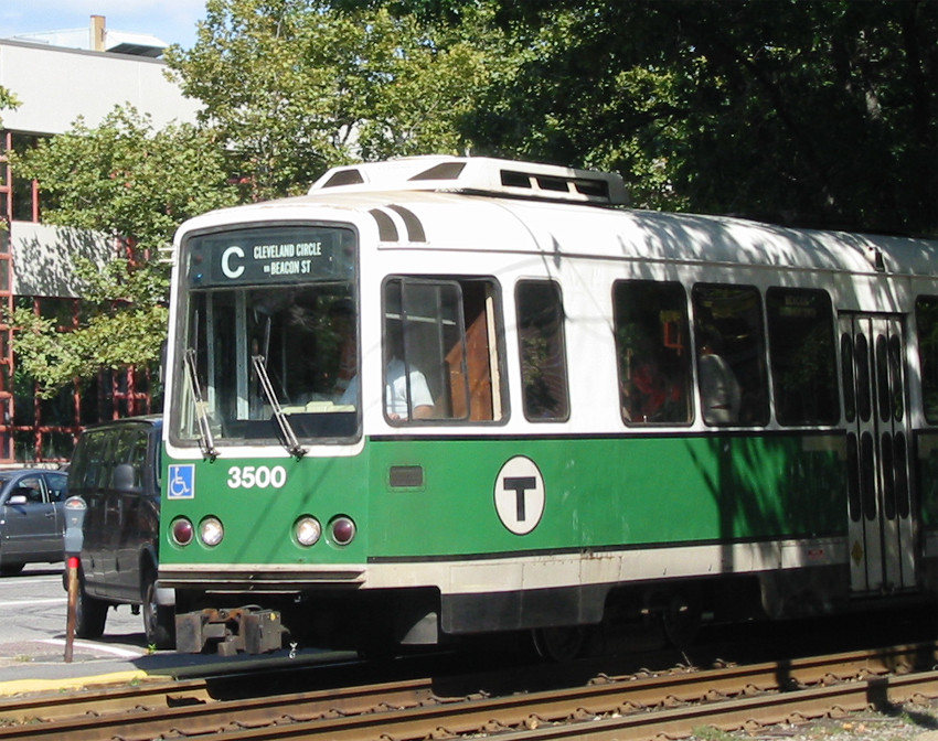 MBTA Boeing-Vertol LRV on Beacon Street in Brookline, MA: The CityRails ...