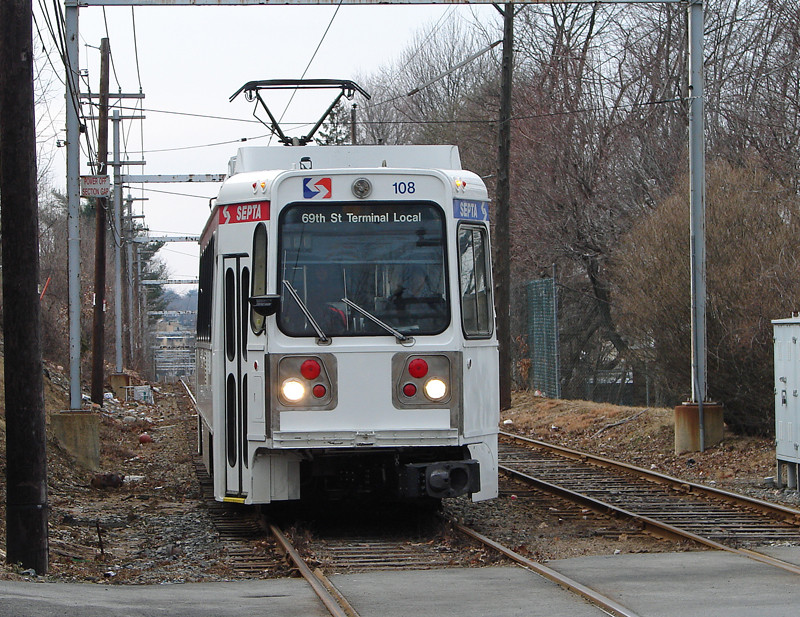 SEPTA ROUTE 101 Approaching Aronimink Avenue Station in Drexel Hill, PA ...